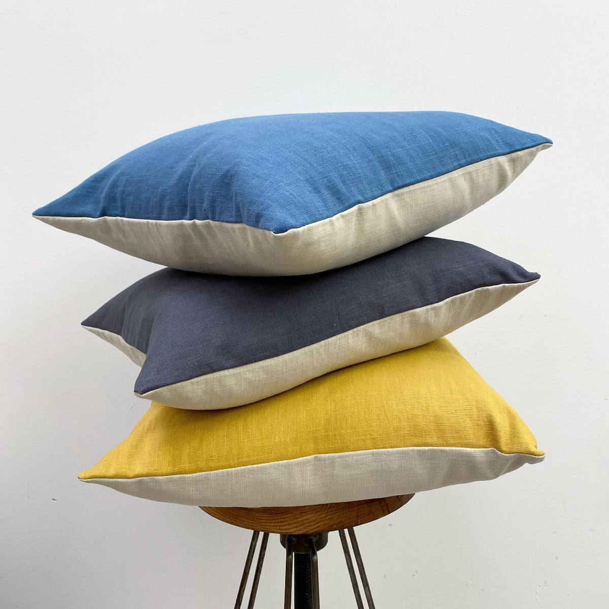 100% Pure Washed Linen cushions | Two tone – Bonny Boutique
