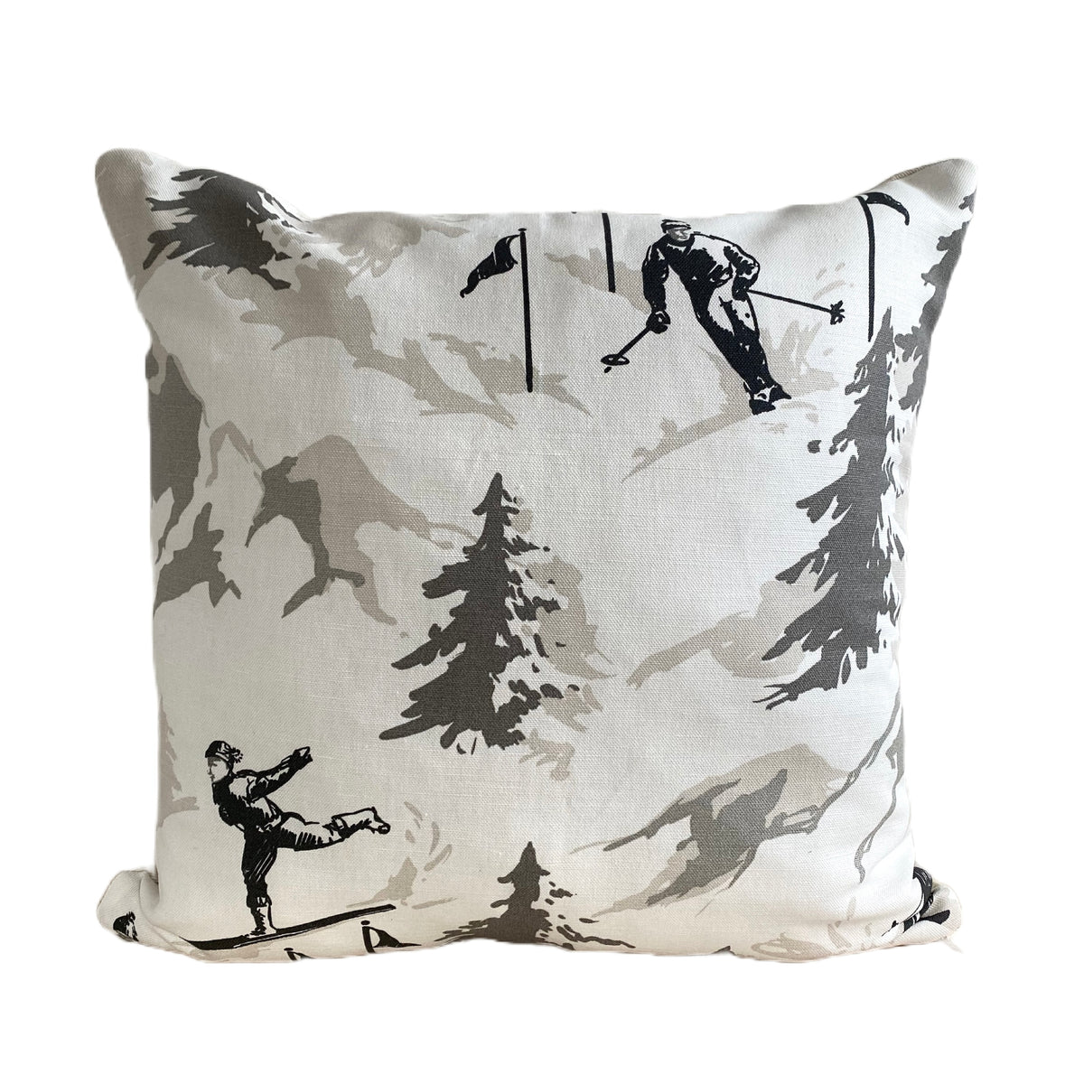 Large Square Neutral Ski Cushion | Winter decor – Bonny Boutique